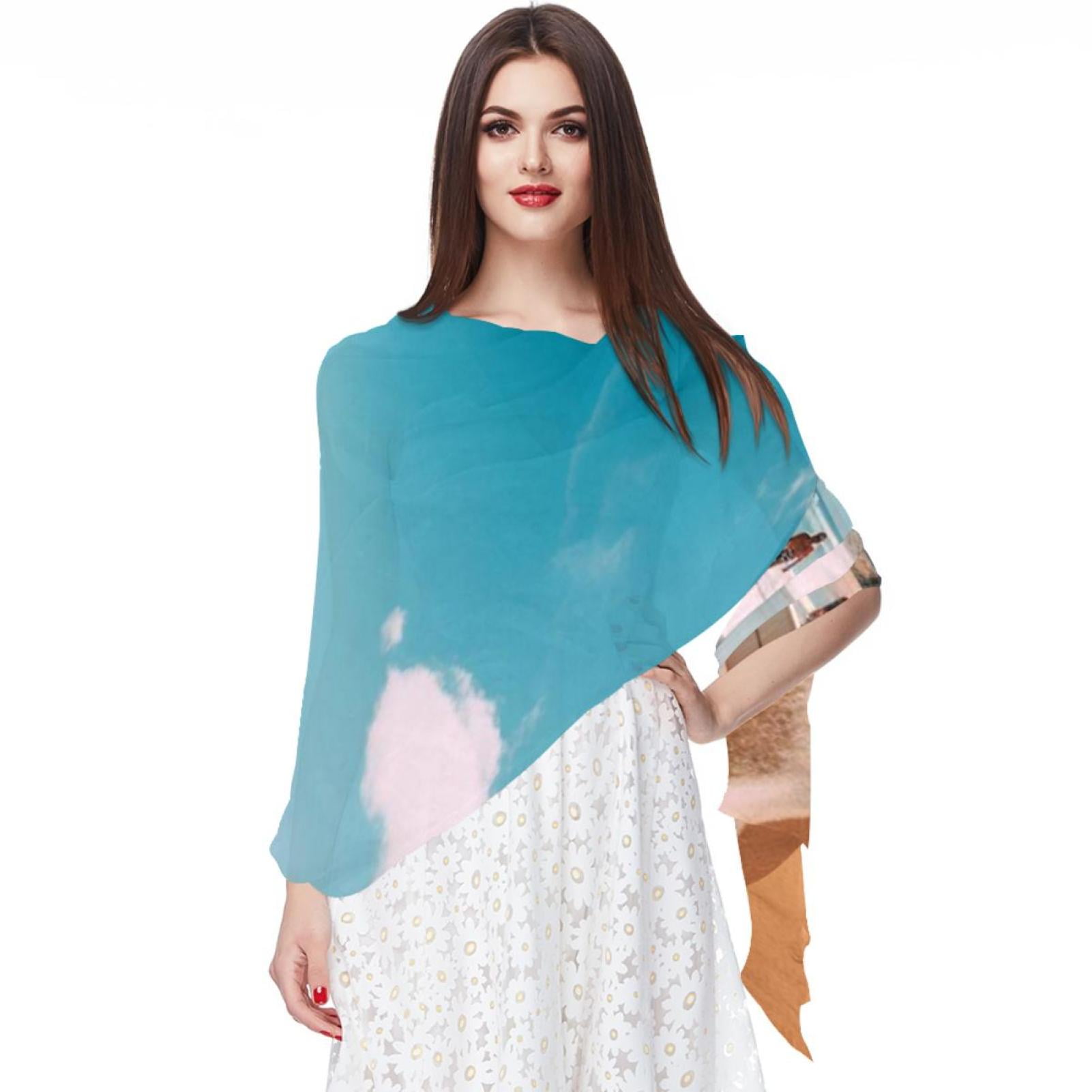 Surfing in Summer Translucent Chiffon Yarn Silk Scarf - Light ...