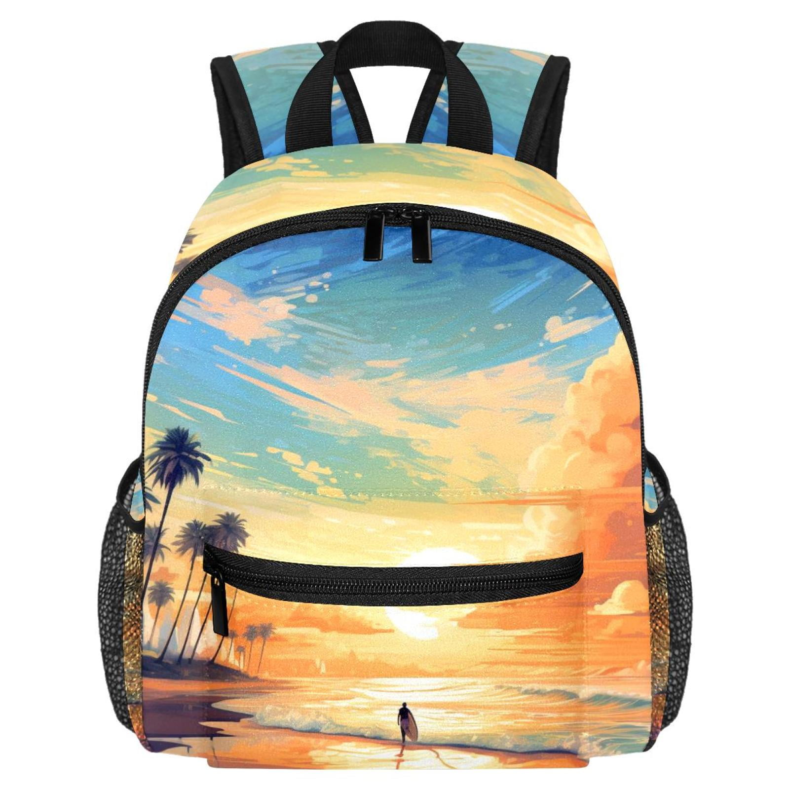 Surfing in Summer Travel Bookbag, Beach Backpack, Mini Backpack, Baby ...