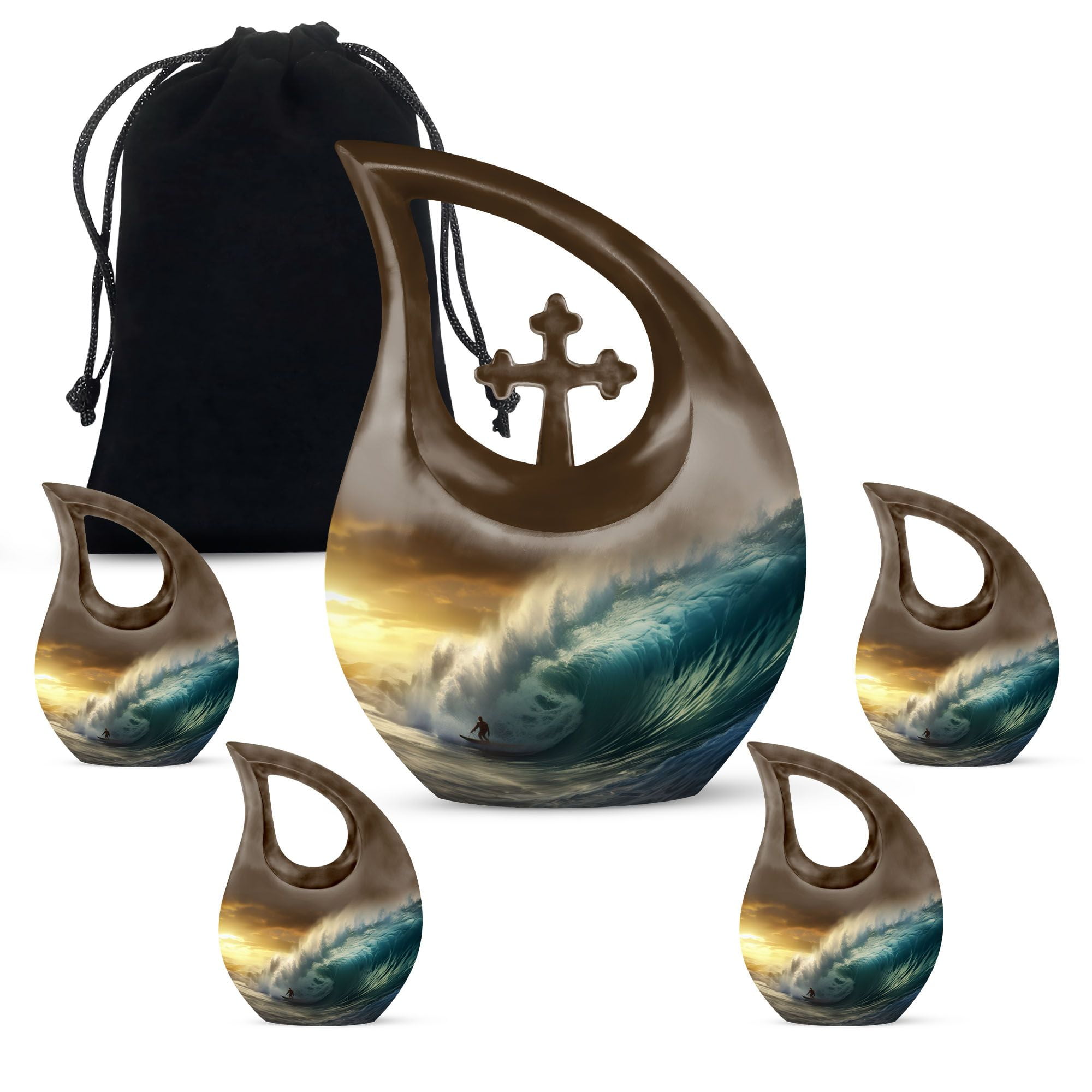 Surfing urn - urn for human ashes adult men &women - urns for cremation ...