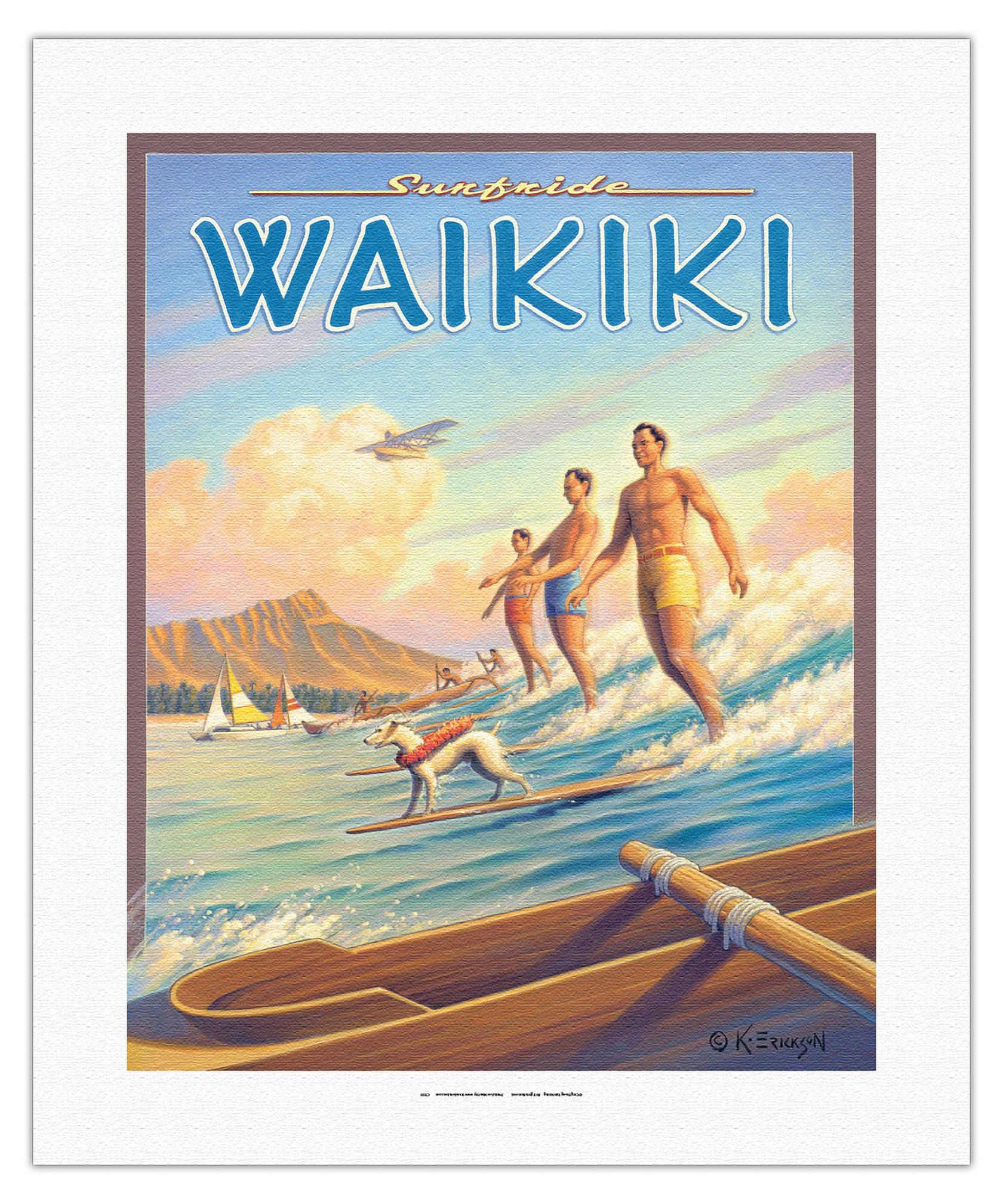 Surfride Waikiki - Surfriders Hawaii - Diamond Head Crater - Vintage ...