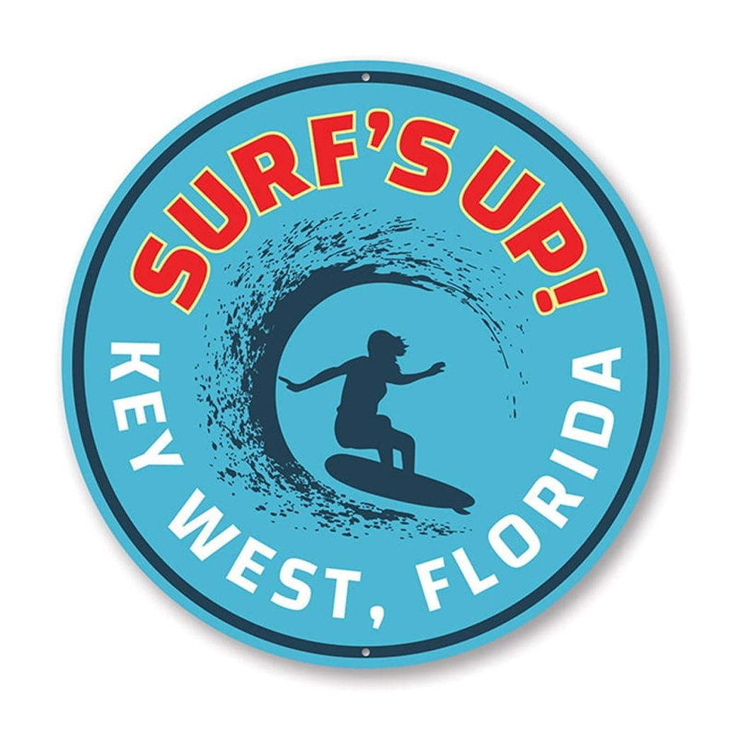 Surfs Up Key West Sign, Key West Beach House Sign, Coastal Sign ...