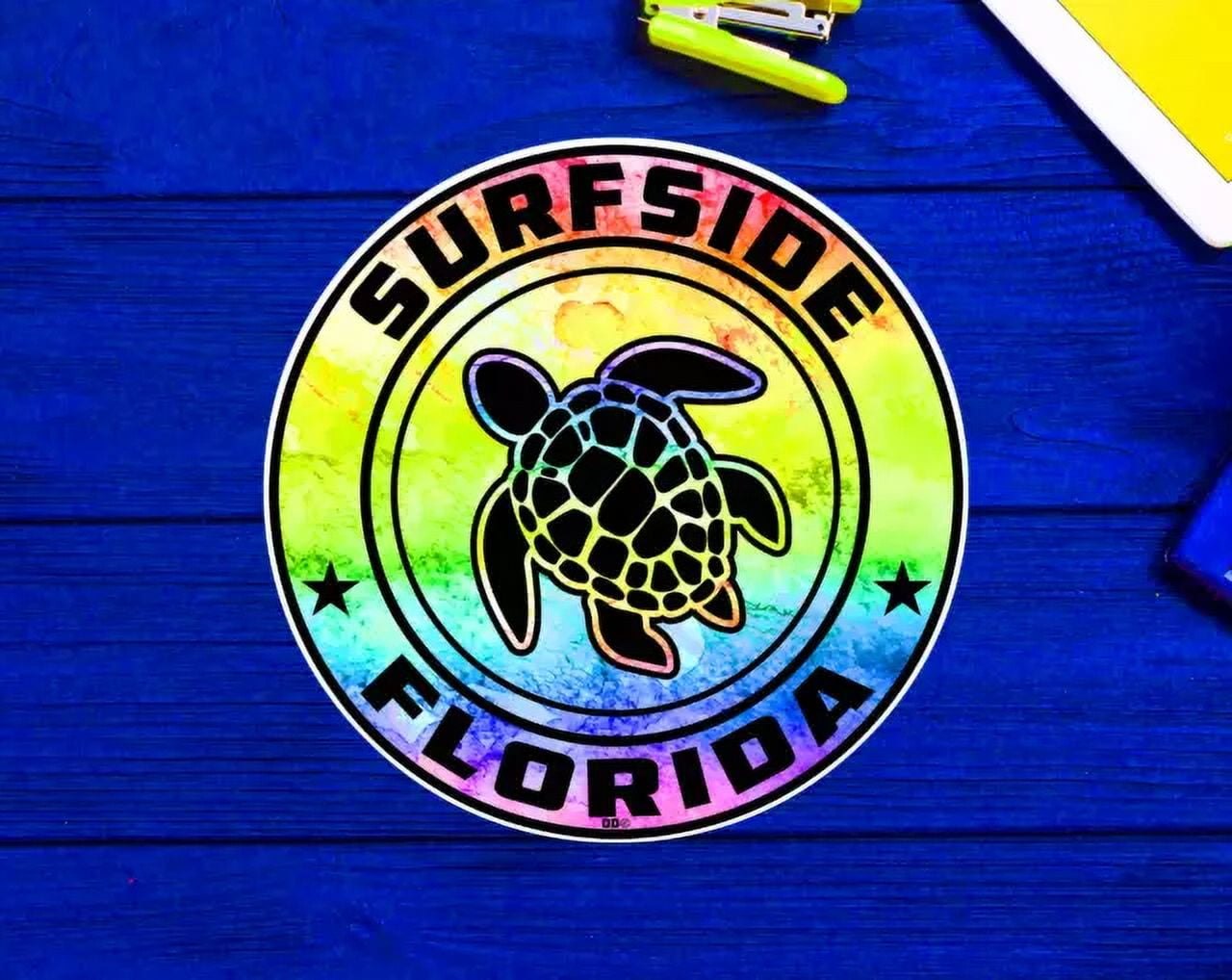 Surfside Florida Beach Sticker Decal Sticker Sea Turtle Phone Decal ...