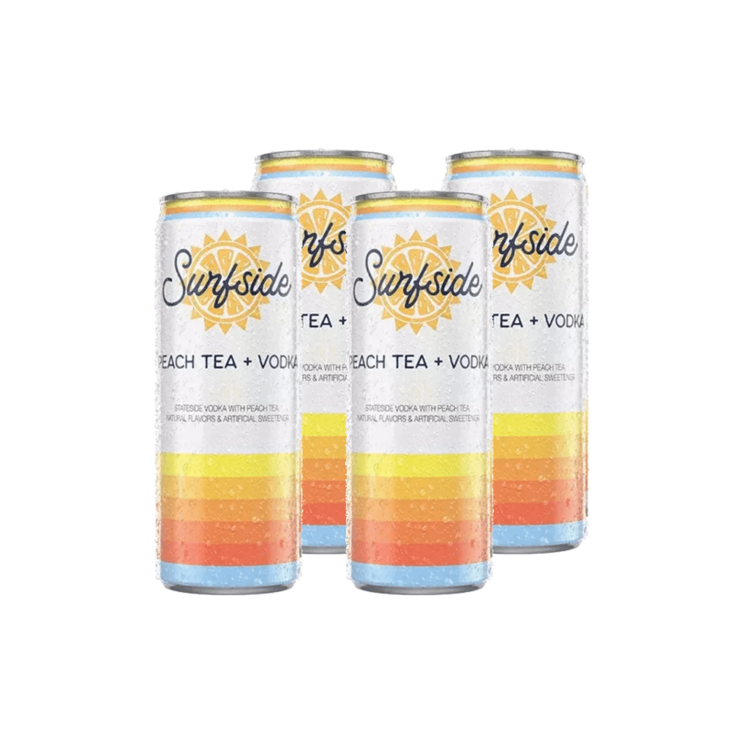 Surfside Iced Tea Vodka Soda RTD Peach Cocktail, 375 ml 4 Pack Can 4.5% ...