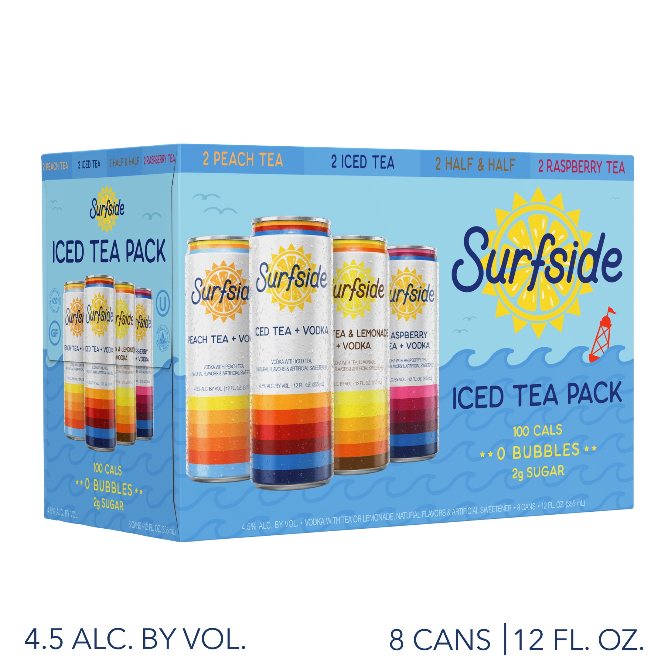 Surfside Iced Tea Vodka Variety 8 pack - Walmart.com