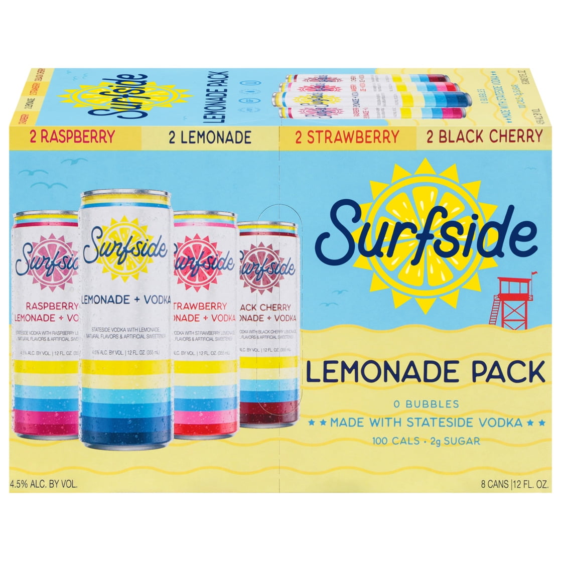 Surfside Lemonade Variety 8 Pack - 12 fl Oz Cans - Walmart.com
