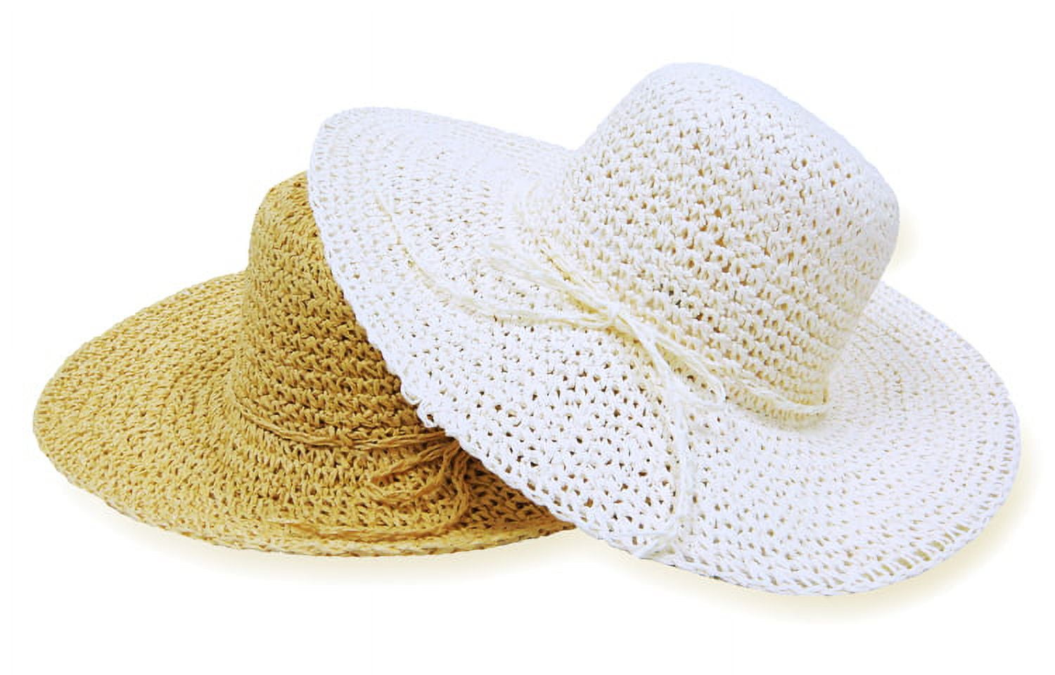 Surfware Hawaiian Wide Brim Sun Protection Straw Hat - Walmart.com