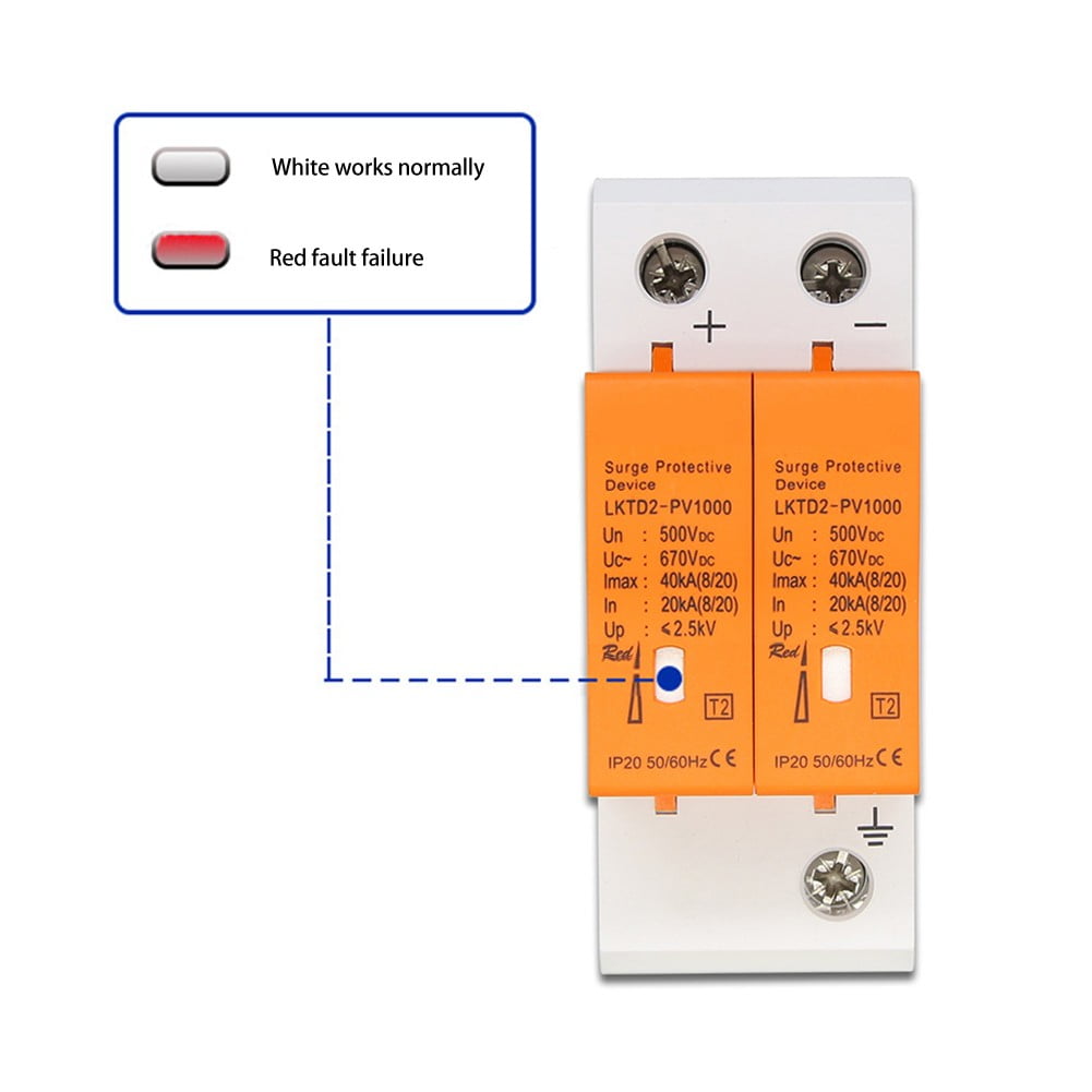 Surge Protection For Pv,Solar Surge Protection,2P Dc500V 40Ka,Din Rail ...