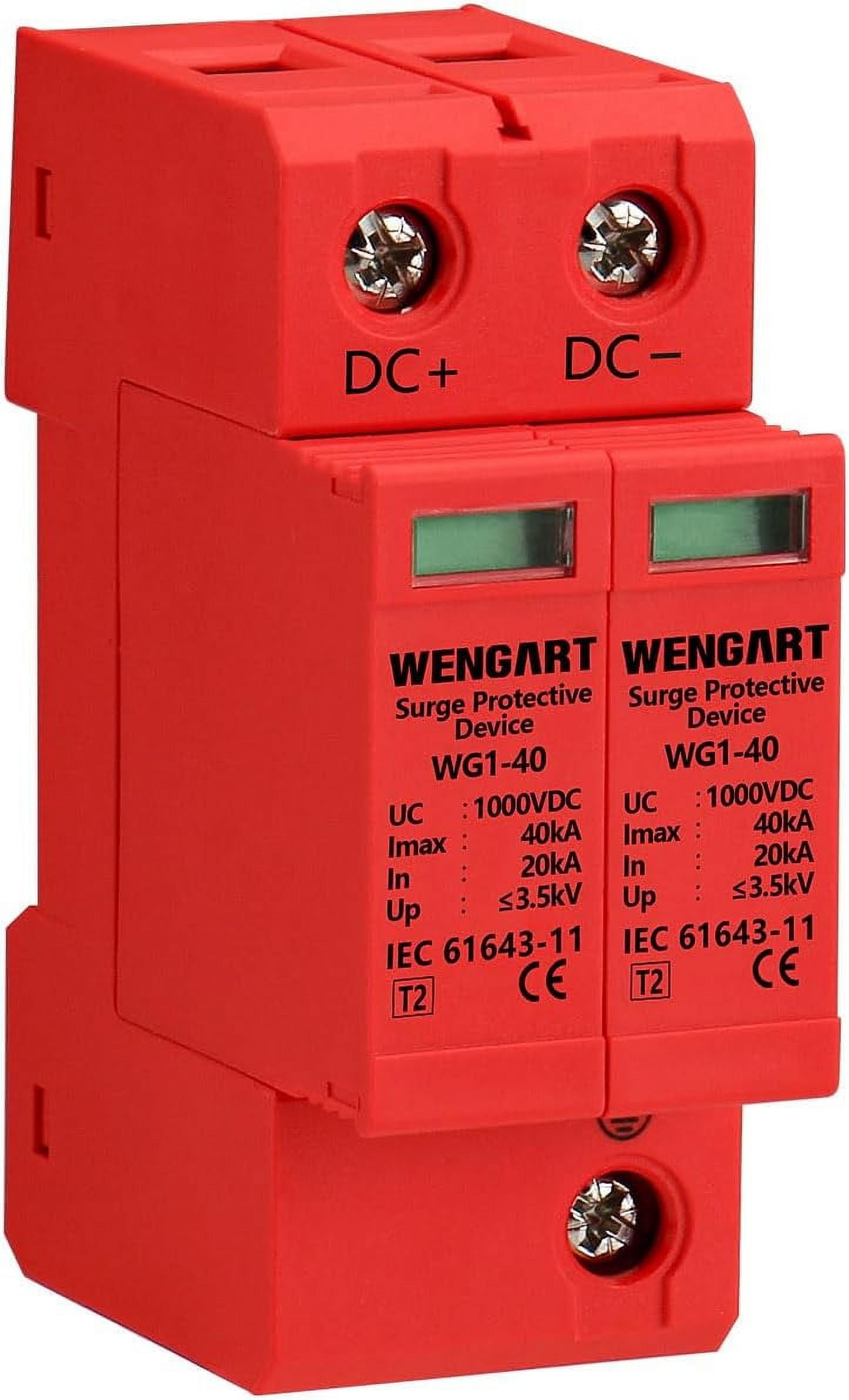Surge Protective Arrester Device,DC1000V 2P 20-40kA 36mm DIN Rail Mount ...
