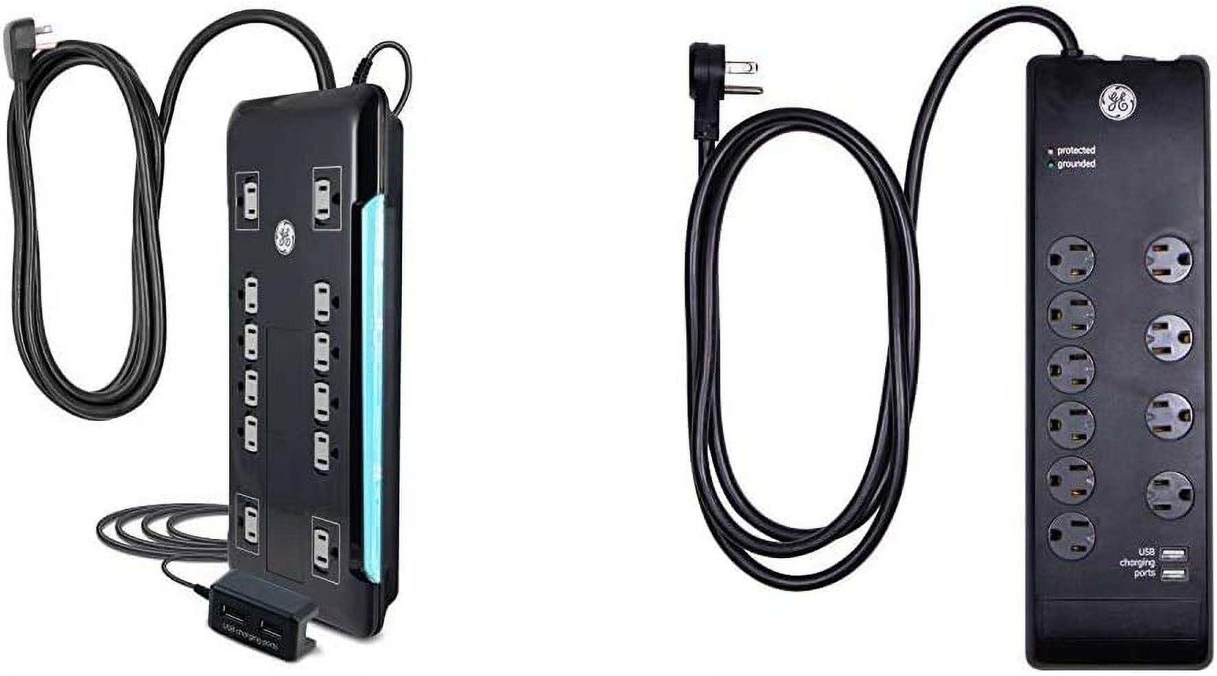 Surge Protector, 12 Outlet Power Strip, Black & UltraPro Surge ...