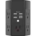 Surge Protector, 5 Outlets Extender with 4 Ports( C), 3-Side 1680J ...