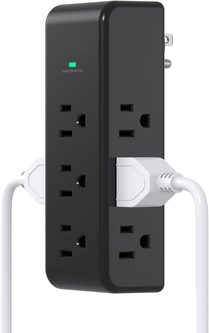Surge Protector Outlet Extender with Rotating Plug, 9 AC Multi Plug ...