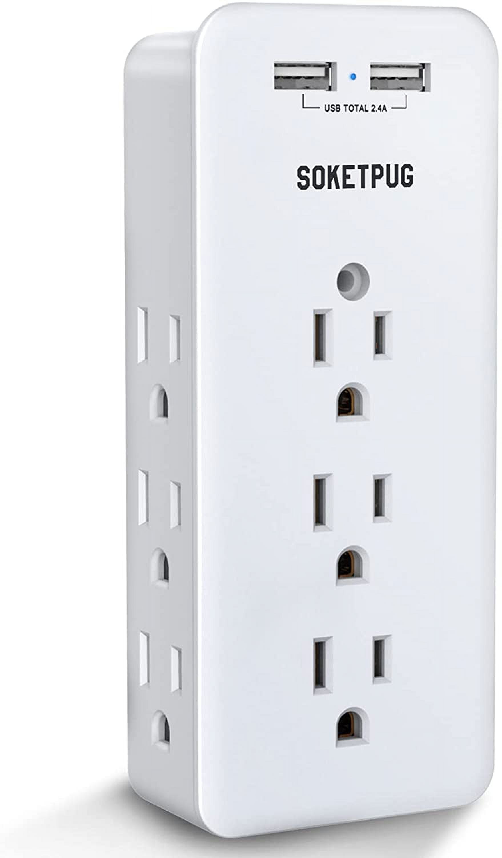 Surge Protector Outlet Extender, USB Wall Charger, Multi Plug Outlet ...