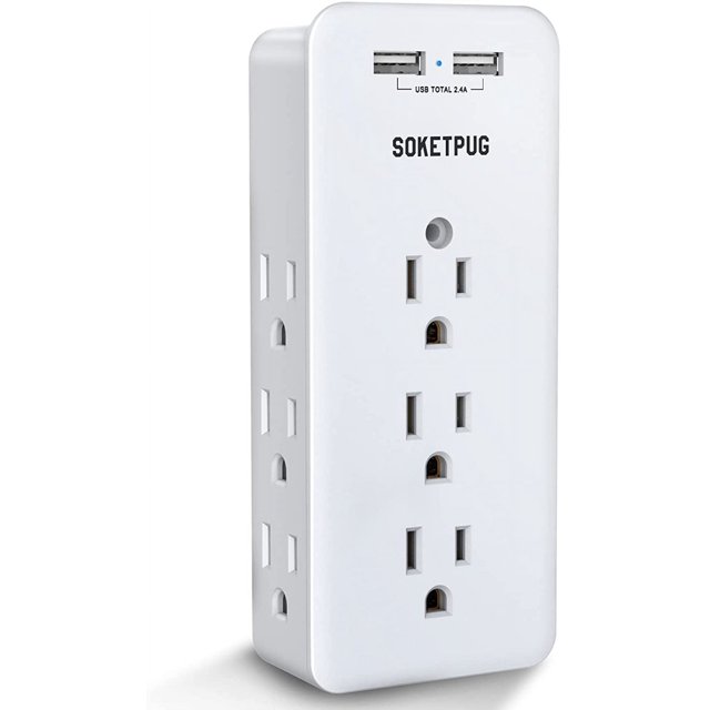 Surge Protector Outlet Extender, USB Wall Charger, Multi Plug Outlet ...