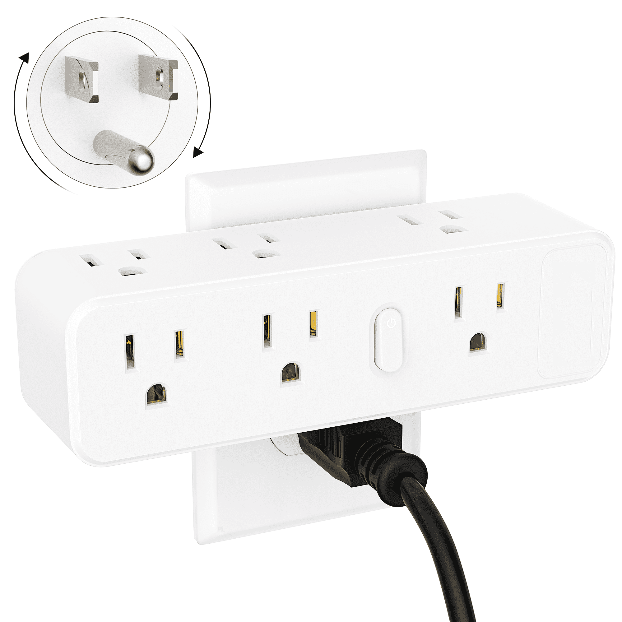 DEPOW Surge Protector Outlet Splitter with 360° Rotating Plug, Multi ...