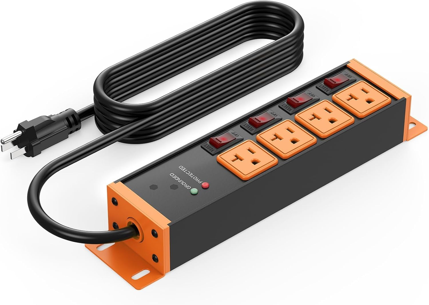 Surge Protector Power Strip 20 Amp Individual Switches. 15FT 12 Gauge ...
