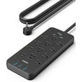 Anker Surge Protector, 12-Outlet Power Strip with USB-C & USB Ports ...