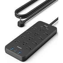 onn. Surge Protector Wall Tap with 6 AC Outlets and 2 USB Ports -White ...