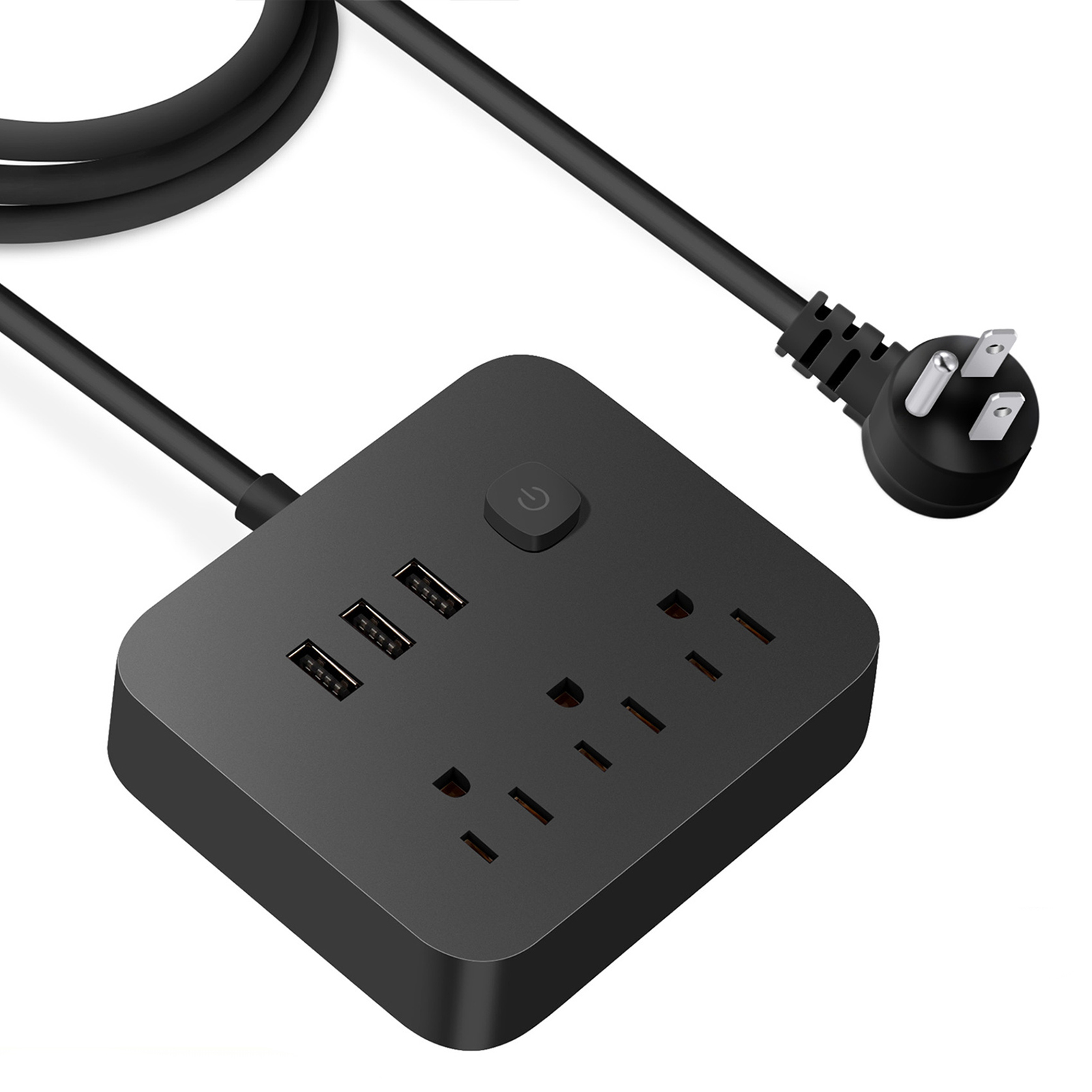 Surge Protector Power Strip 3.9Ft Extension Cord 3 Outlets 3 USB Ports ...