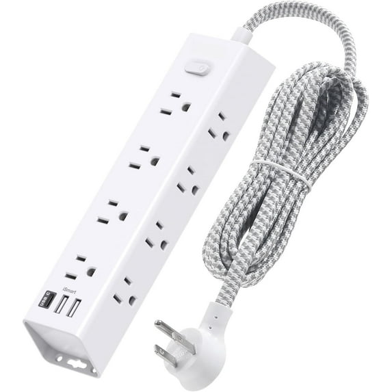 Surge Protector Power Strip - 5 FT Extension Cord, Power Strip with 12 ...