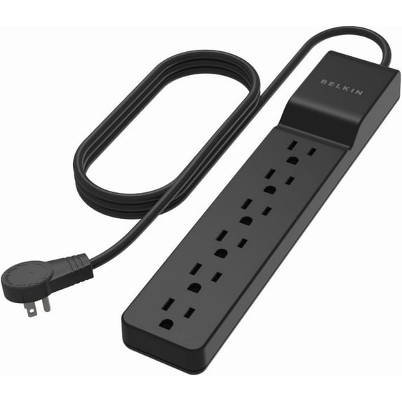 Surge Protector Power Strip with 6 AC Outlets, 6ft/1.8M Long Heavy-Duty ...