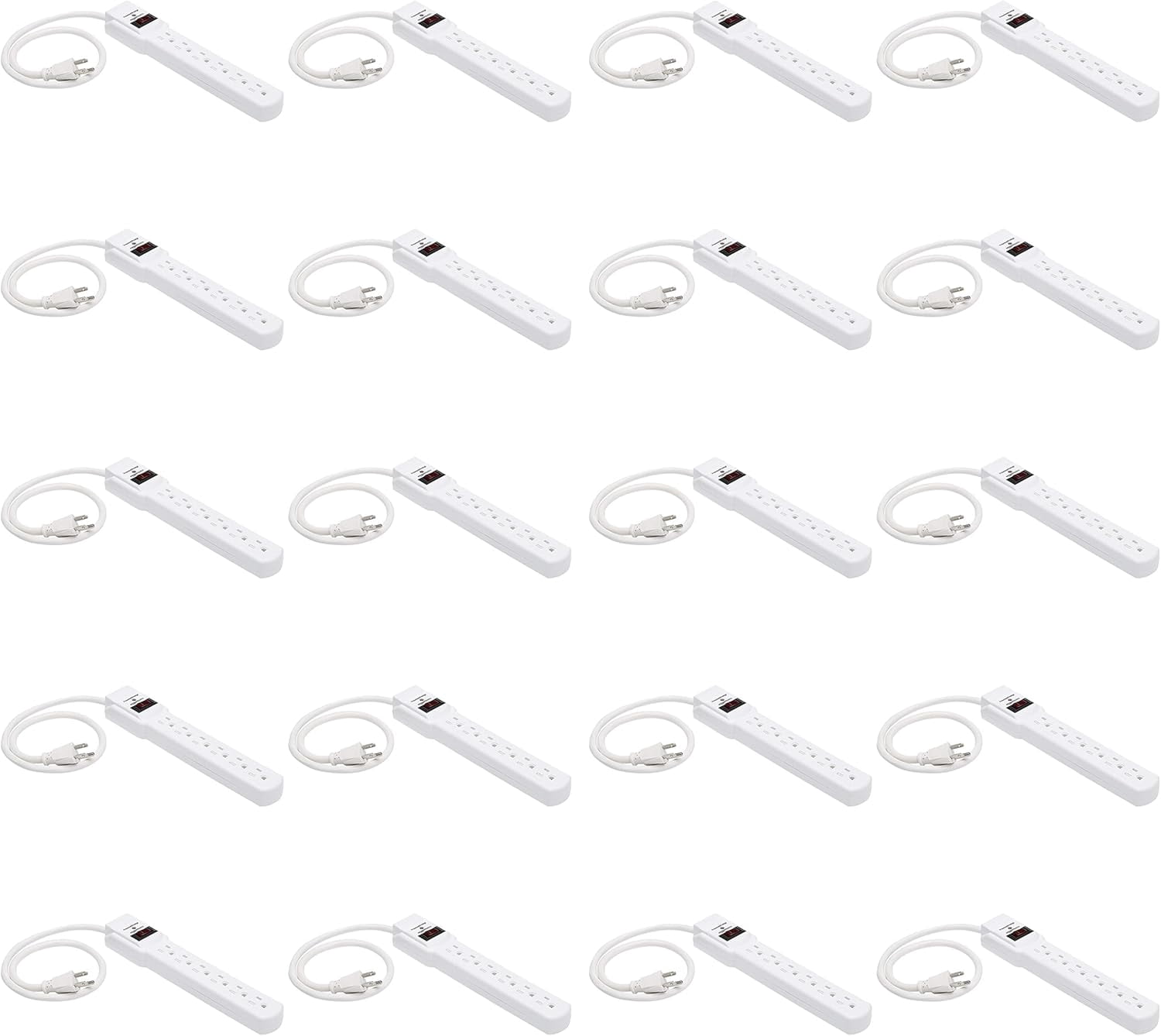 Surge Protector Power Strip, 6-Outlet with 200J Protection, 2ft ...