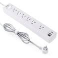 Surge Protector Power Strip - 6 Outlets and 3 USB Charging Ports (1 USB ...