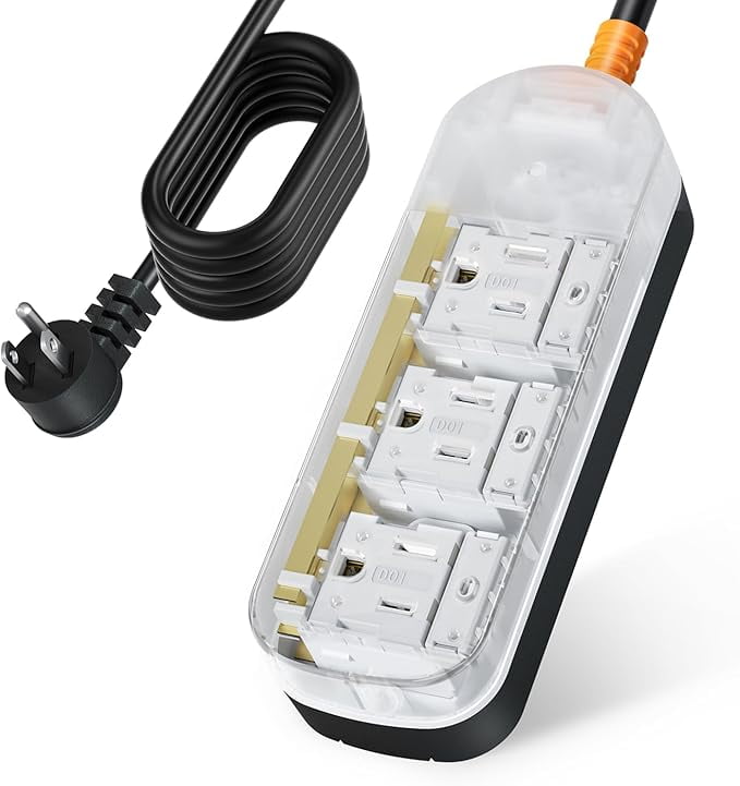 Surge Protector Power Strip, Covozon 3 Outlets 6ft Extension Cord ...