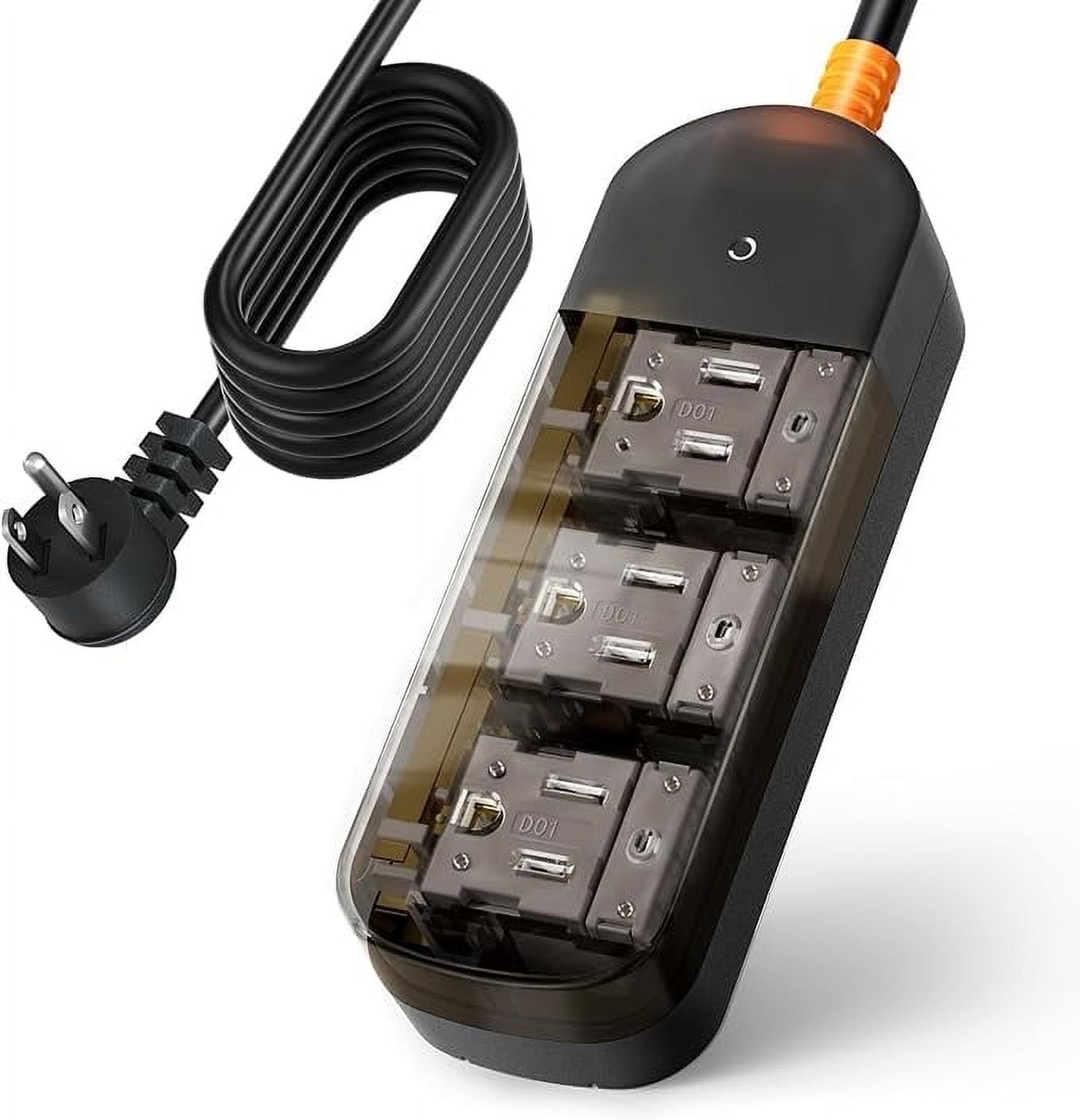 Covozon Surge Protector Power Strip with 3 Outlets 6ft Weatherproof ...