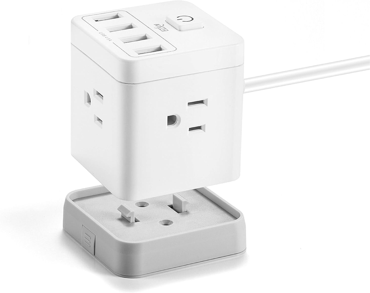 Surge Protector Power Strip, Cube Portable Power Outlet with 4 USB ...