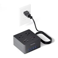 Presto Plug Portable Power Adaptor, Electric Outlet Extender with 2 USB ...