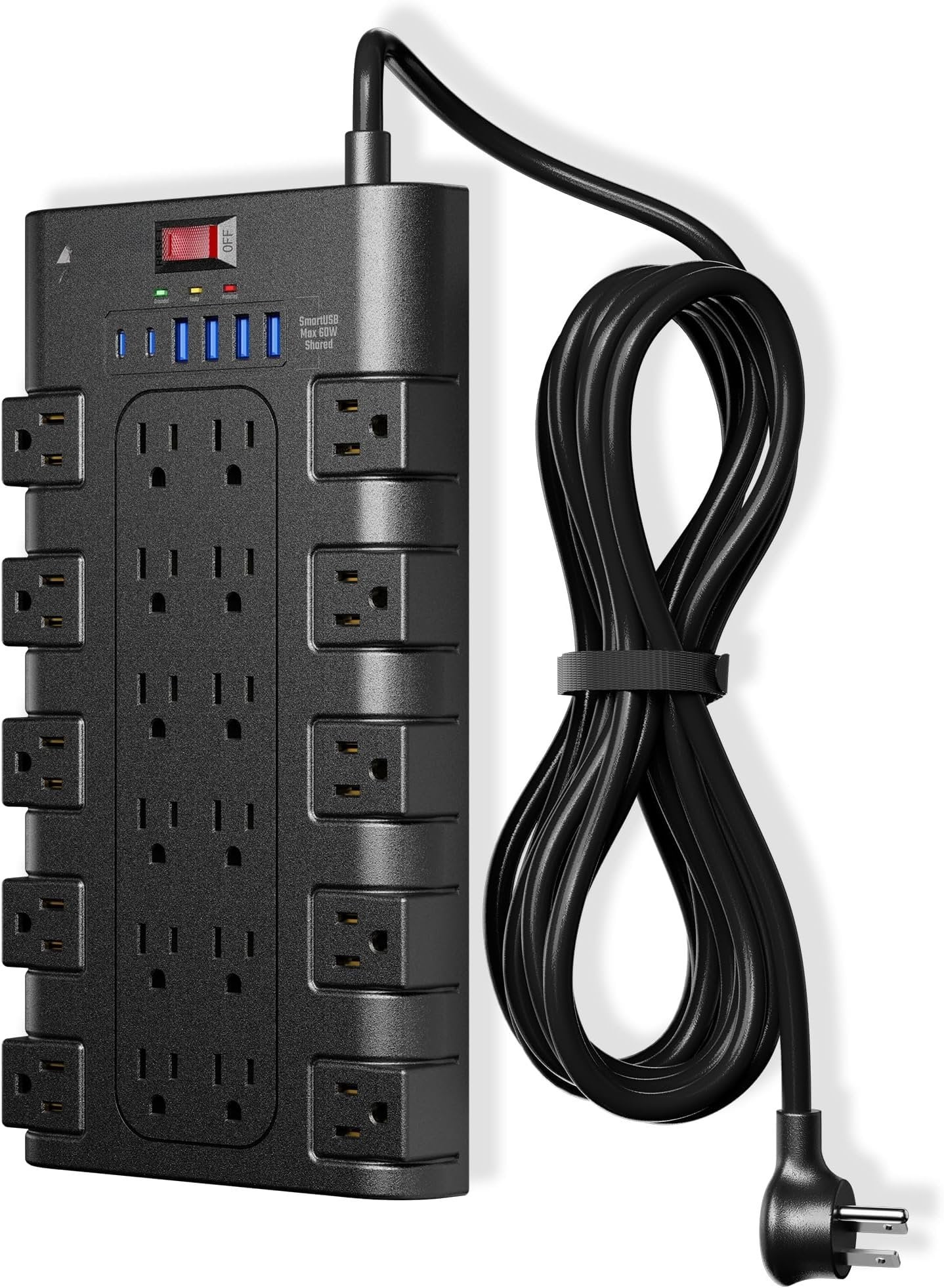 Surge Protector Power Strip, Station 22 Outlets with 45W Type-C Ports ...