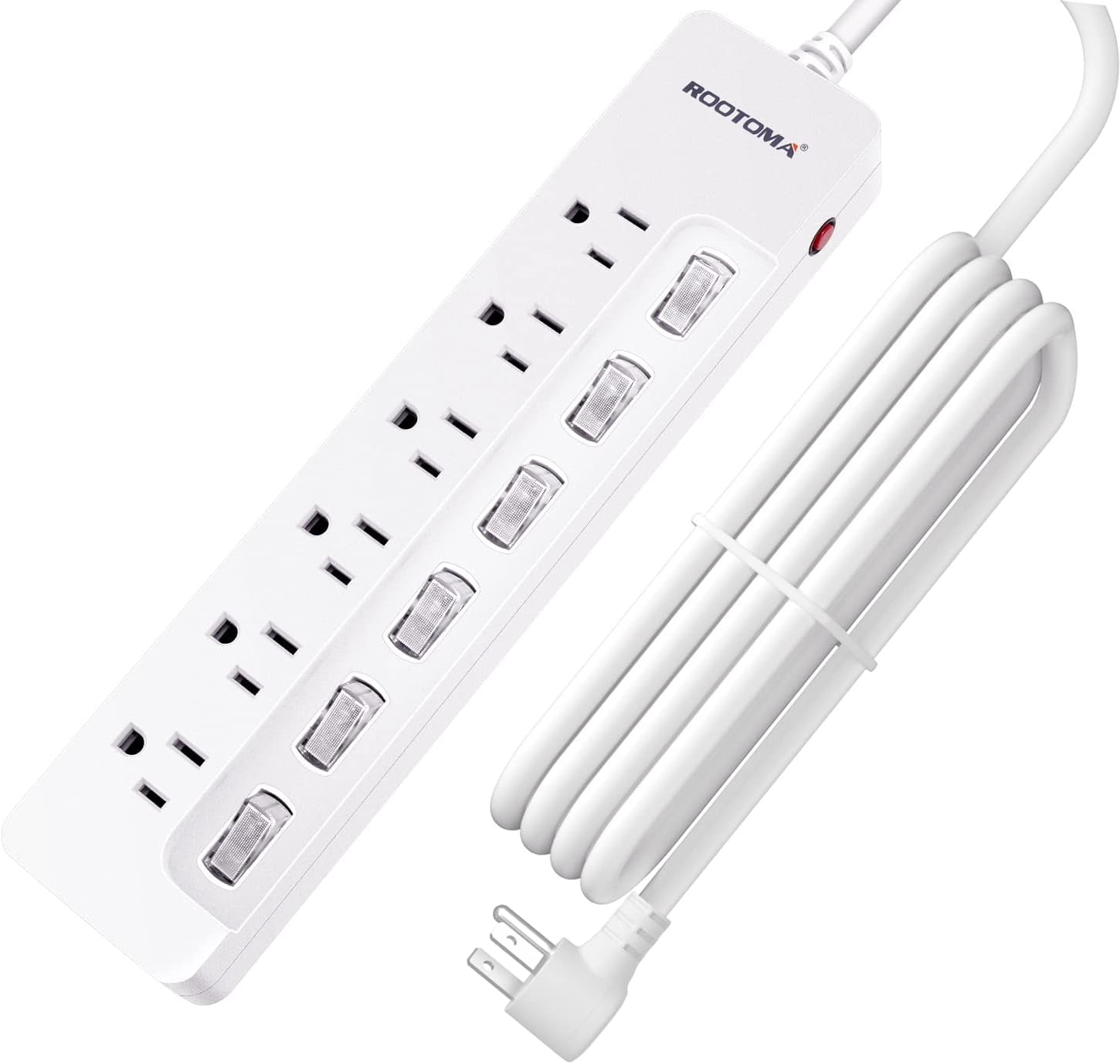 Surge Protector Power Strip,Wall Mountable Power Strip, Flat Extension ...