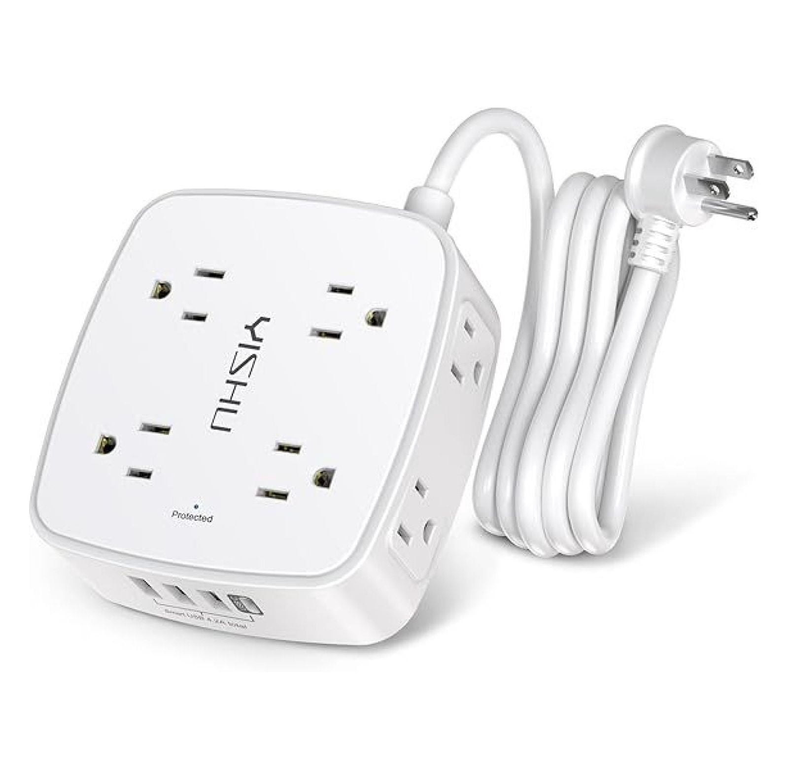 Surge Protector Power Strip with Widely Spaced Outlets, USB Ports - 10 ...
