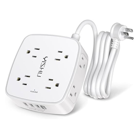 Surge Protector Power Strip with Widely Spaced Outlets, USB Ports - 10 ...
