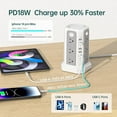 Surge Protector Power Strip with USB C Port, 10FT Extension Cord with ...