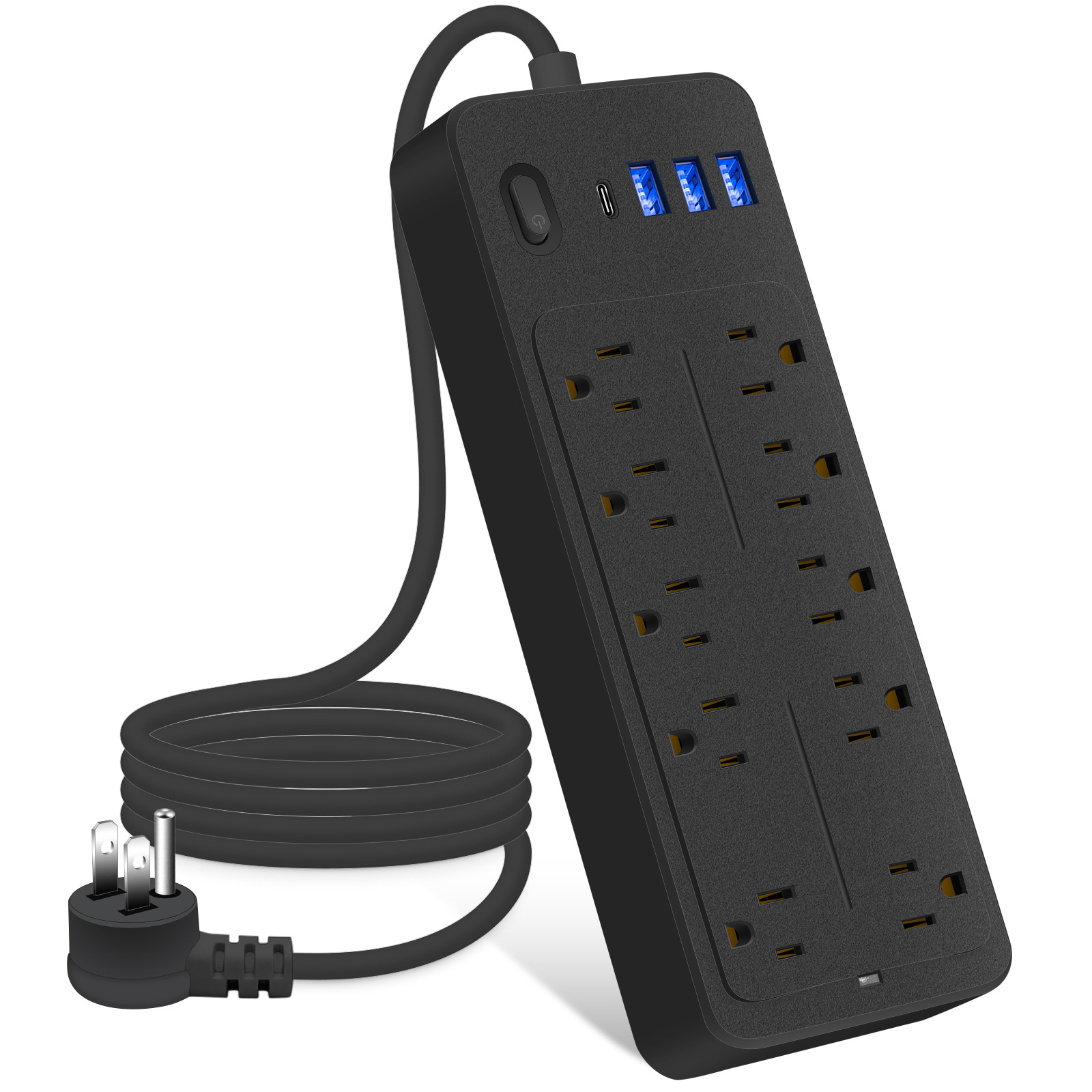 Surge Protector Power Strip with USB, with 8 Outlets and 3 USB Ports ...