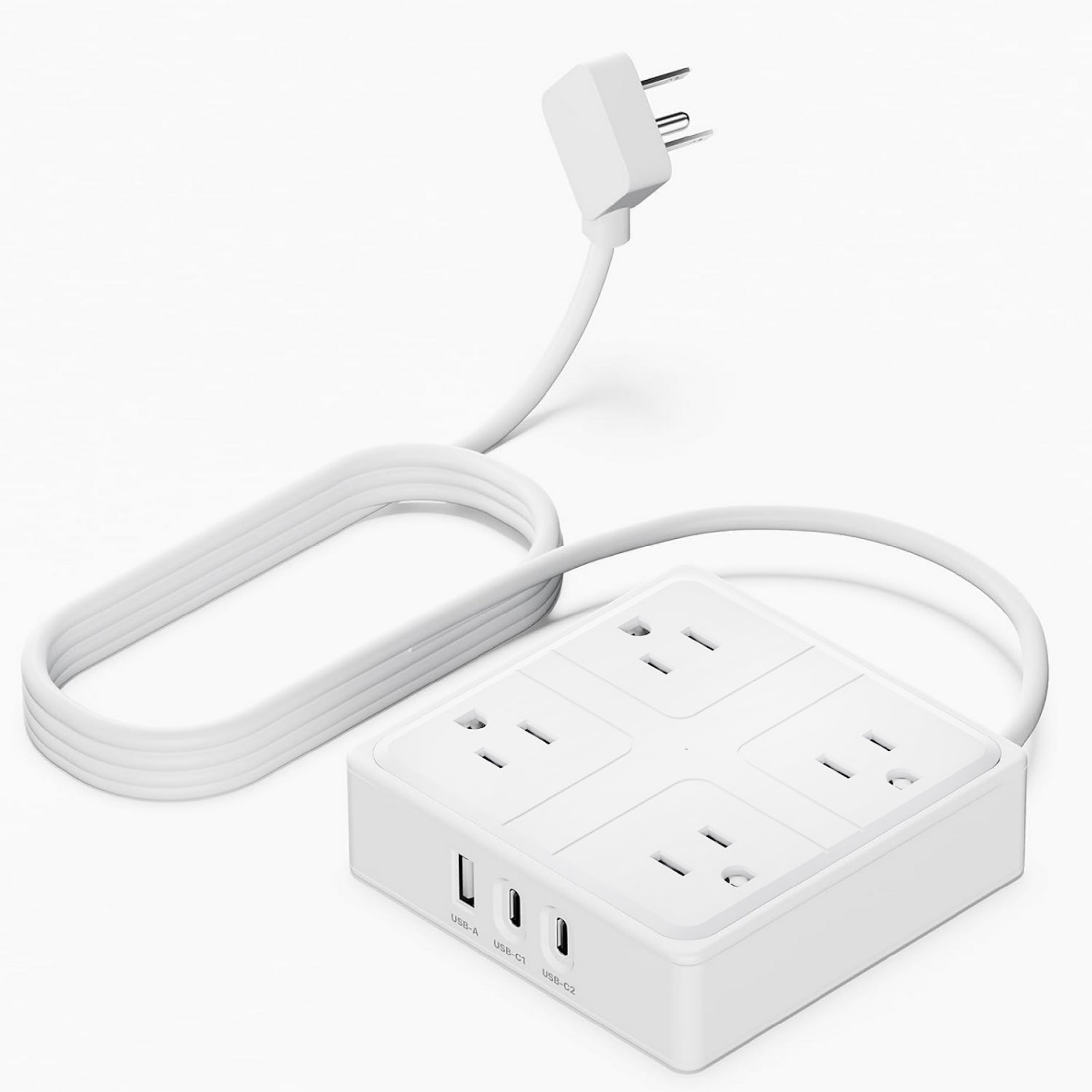BEISHINK Surge Protector Power Strip, 4 Outlets 3 USB (2 USB C), Multi ...