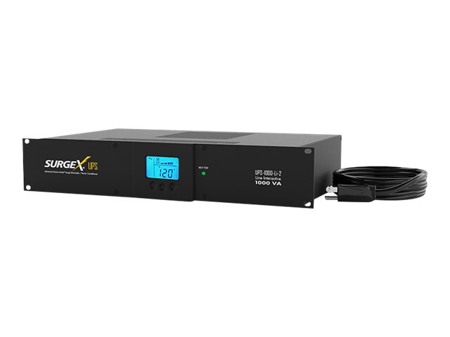 SurgeX UPS-1000-Li-2 - UPS - AC 120 V - 600 Watt - 1000 VA - USB ...