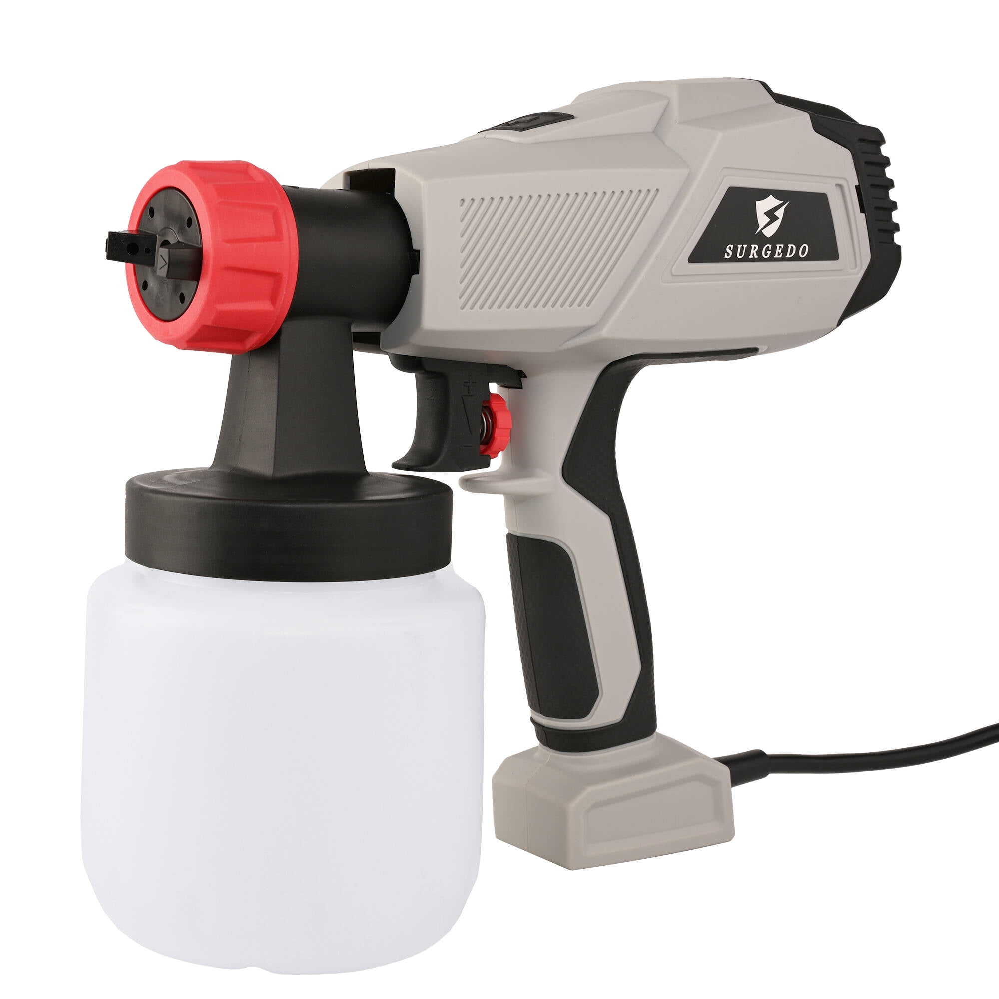 Surgedo Paint Sprayer,500W Motor Spray Paint Gun,3 Patterns, Electric ...