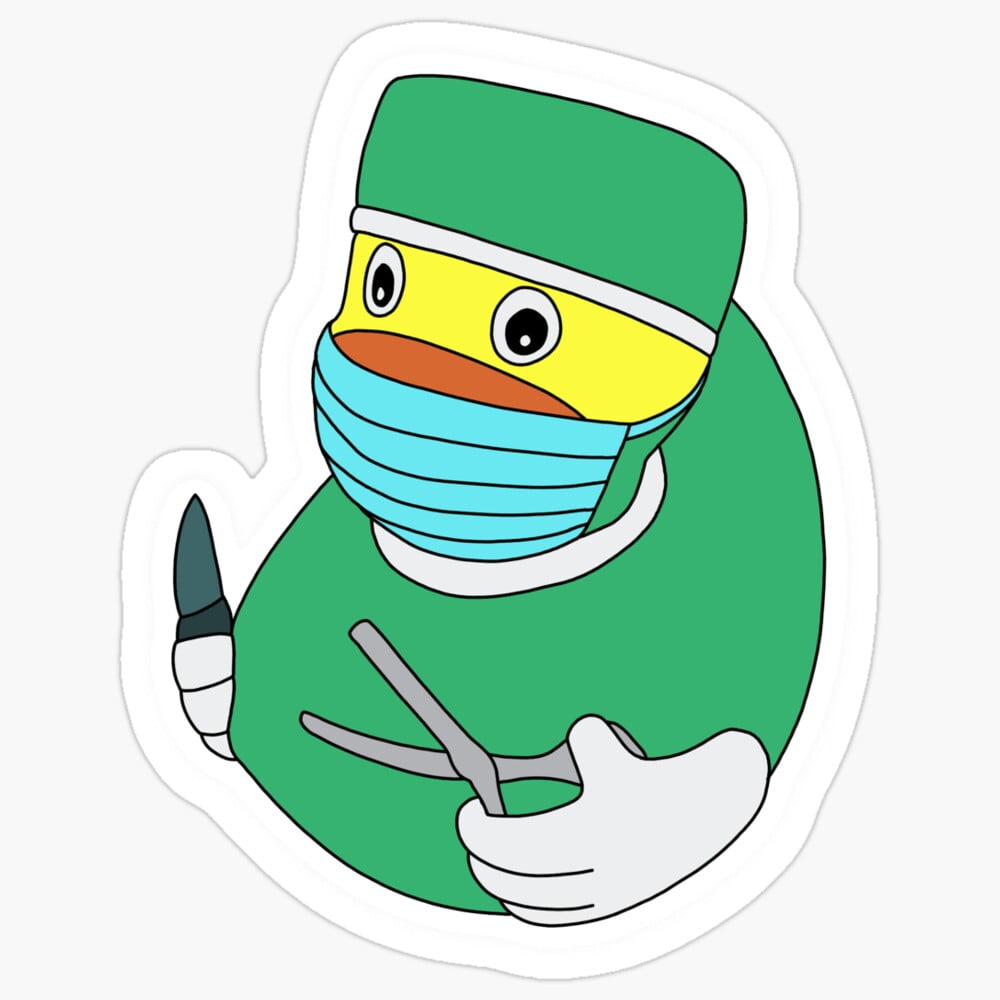 Surgeon Duck Sticker Phone Decal Water Bottle Stickers Car Decals ...