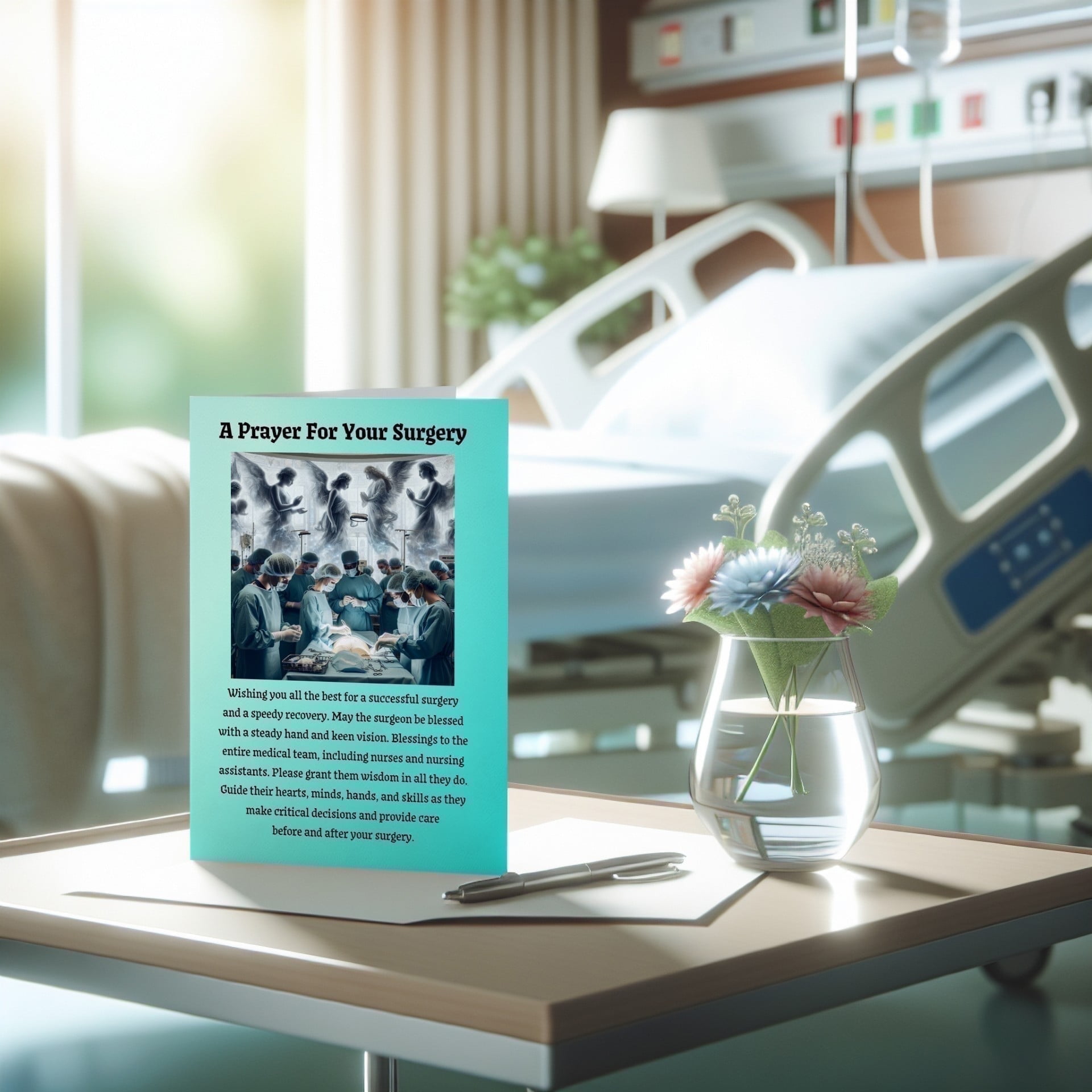 Surgery Prayer Greeting Card, Get Well Soon Card, Recovery Card ...