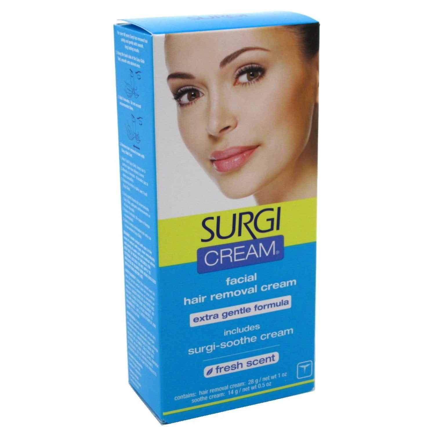 Surgi Cream Hair Remover Face Extra Gentle 1oz Fresh Scent (2 Pack) by ...