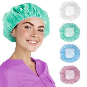 ProtectX 100 Pack Red Disposable Hair Nets, Elastic Head Cover ...