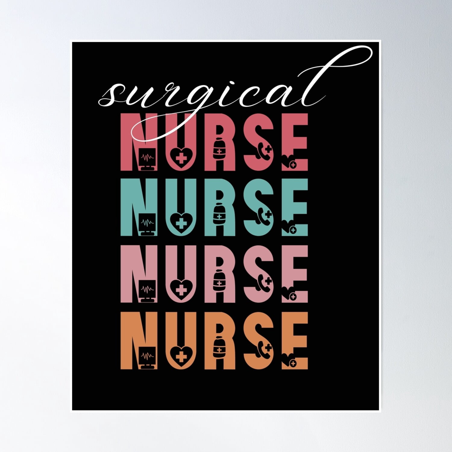 Surgical Nurse-Perioperative Nurse Poster Wall Art, Modern Wall Decor ...