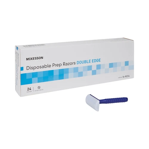 Surgical Prep Razor Double Edge Single Blade Blue 24 per Box - Walmart.com