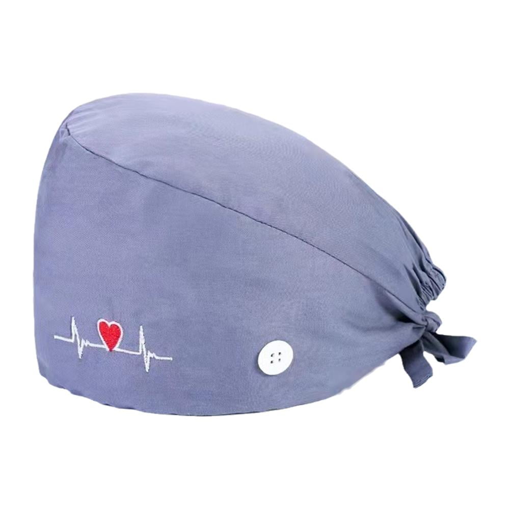 Surgical Scrub Cap Doctor Nurse Bouffant Hat Adjustable Long Hair Style ...