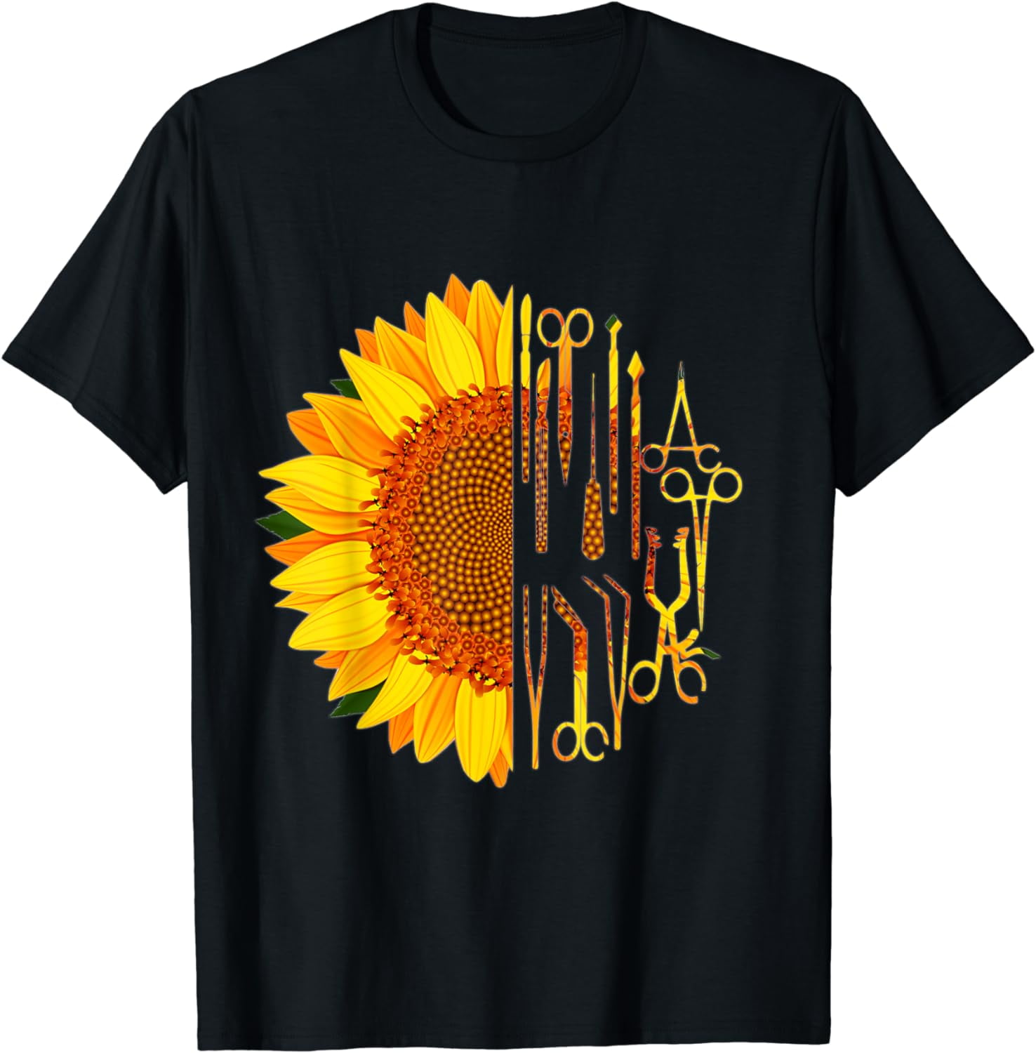 Surgical Scrub Tech Surgeon Sunflower Surgery Intern OR T-Shirt ...