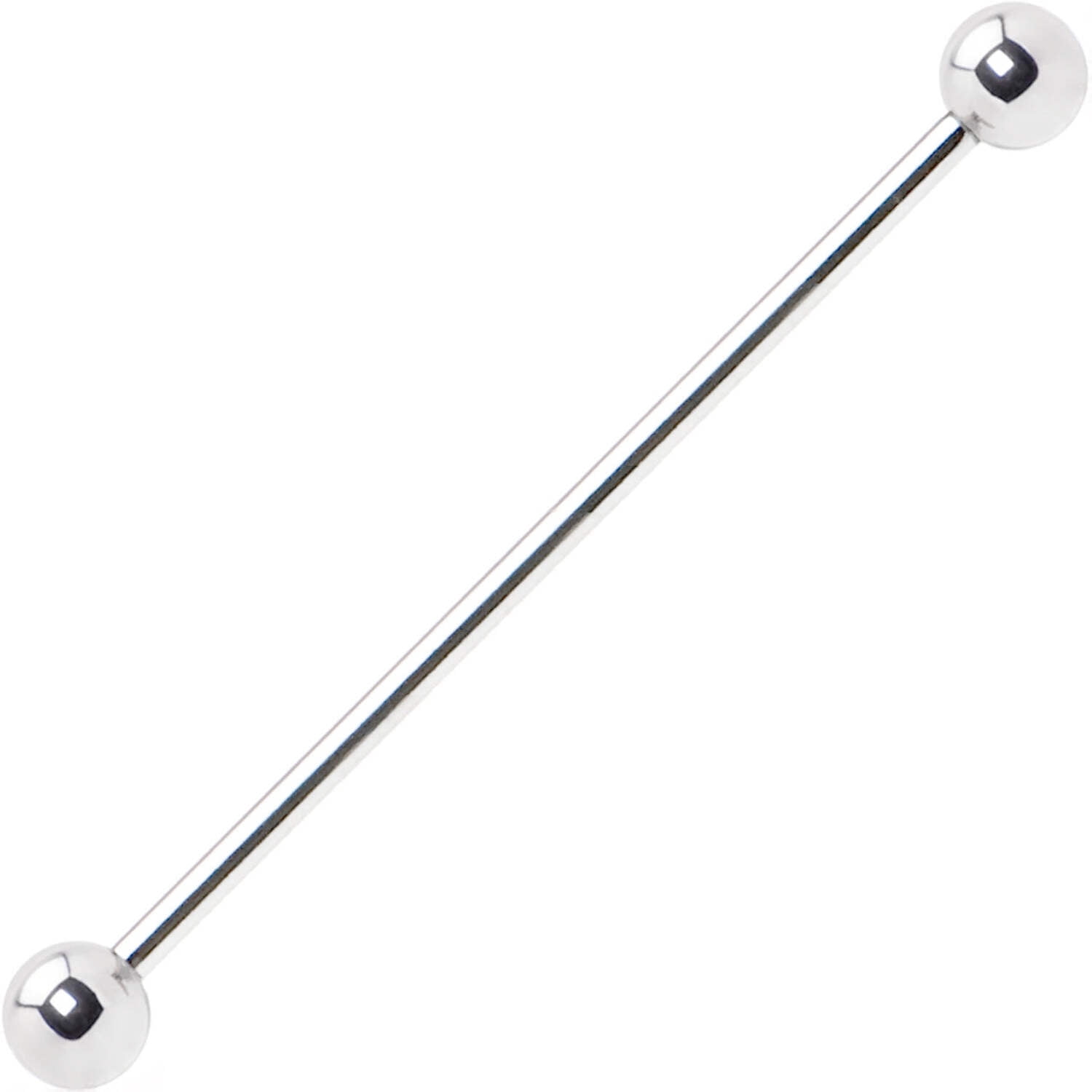 Surgical Steel 16 Gauge Straight Industrial Barbell Ring 1" to 1-1/2 ...