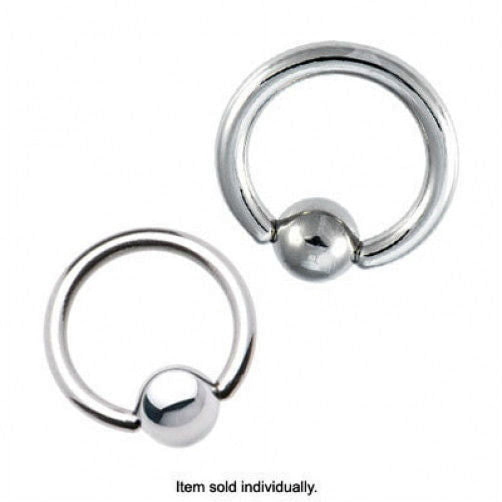 Surgical Steel Captive Bead Ring 12G - 4G - Walmart.com