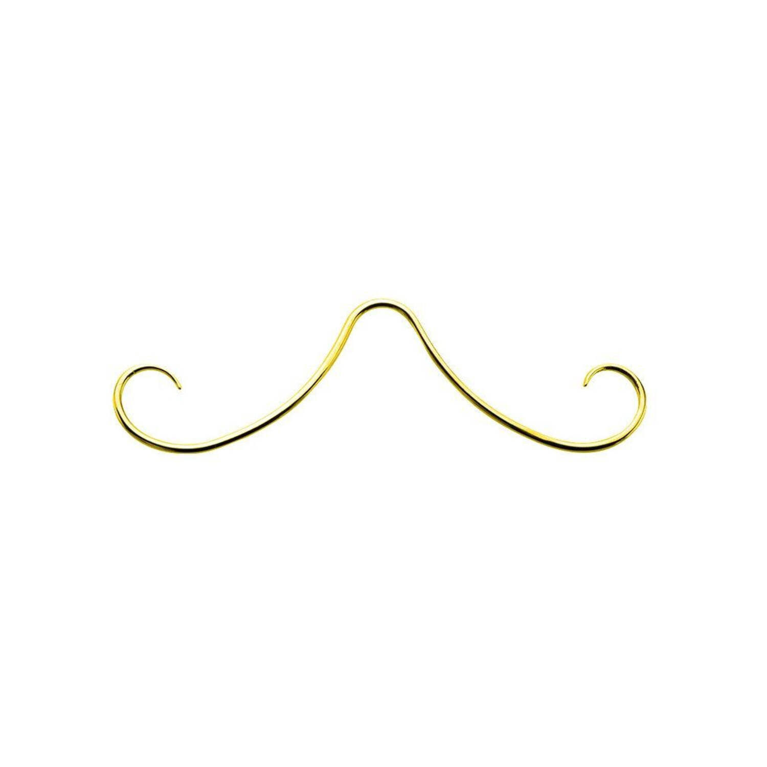 Surgical Steel Curly Mustache Septum Ring 16 or 14 Gauge 2-3/4" Long ...